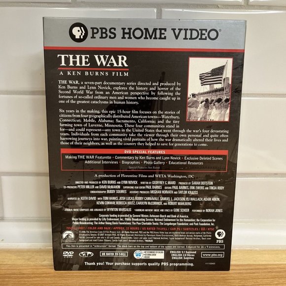 Media | The War Ken Burns Pbs Home Video Dvd Box Set 6 Disc Documentary ...